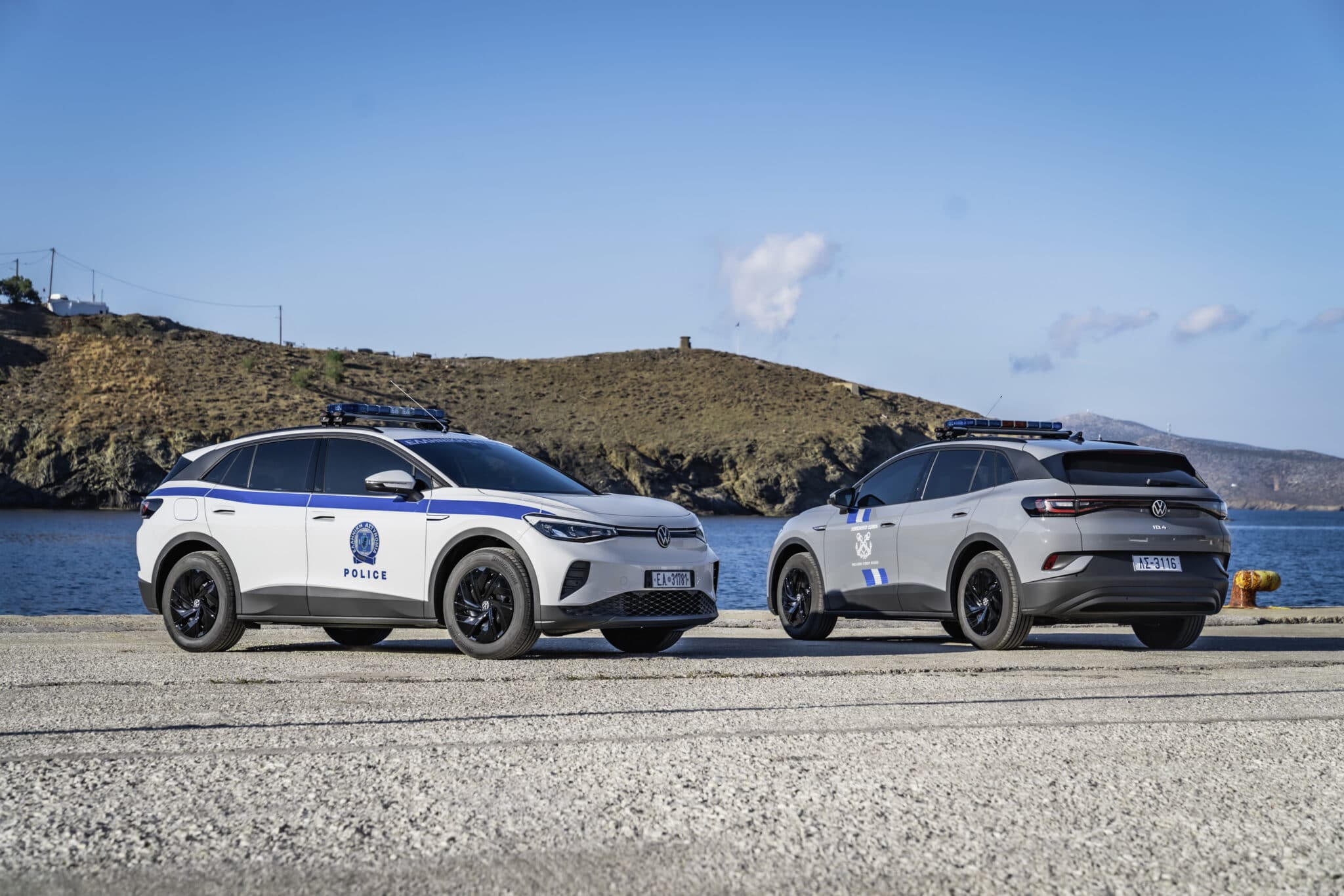 Volkswagen ID.4 : nouveau véhicule de la police d'Astypalée - Les Voitures