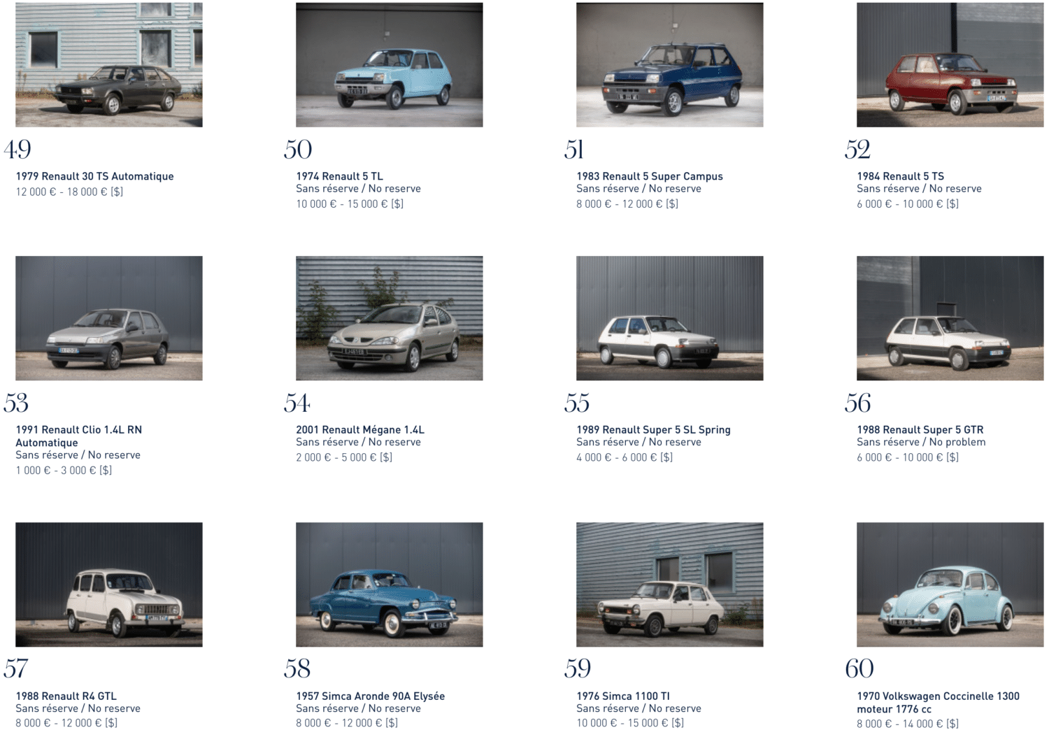 A French Collection : exceptionnelle vente de youngtimers - Les Voitures