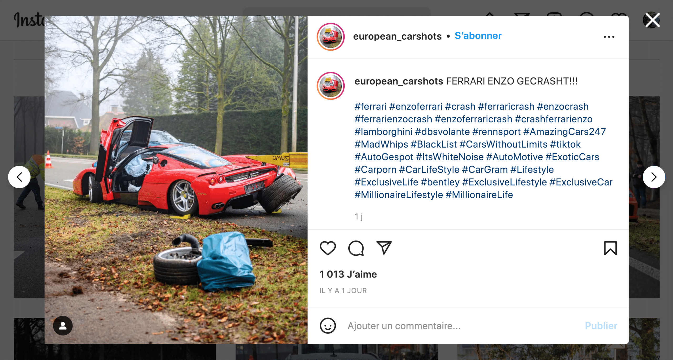 Ferrari Enzo : l'un des rares exemplaires détruit - Les Voitures