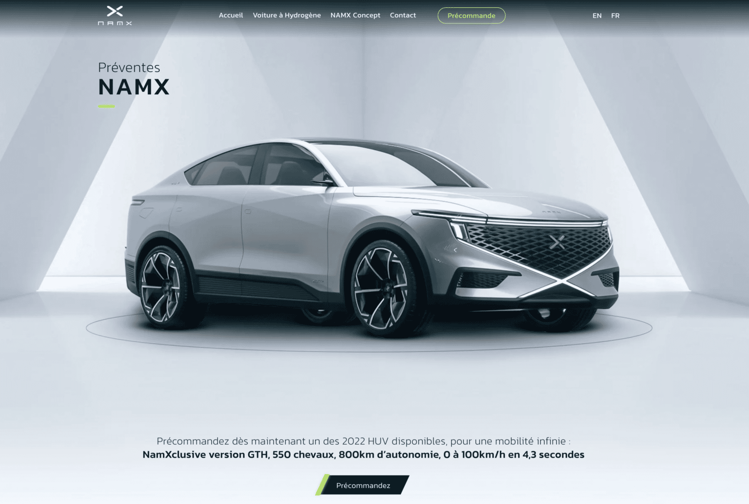 NamX HUV : SUV aux capsules d'hydrogène interchangeables - Les Voitures
