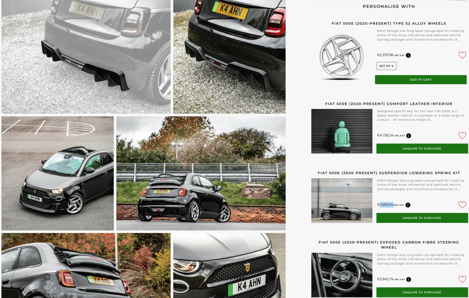 Fiat 500e : plus "méchante" grâce à Kahn Design - Les Voitures