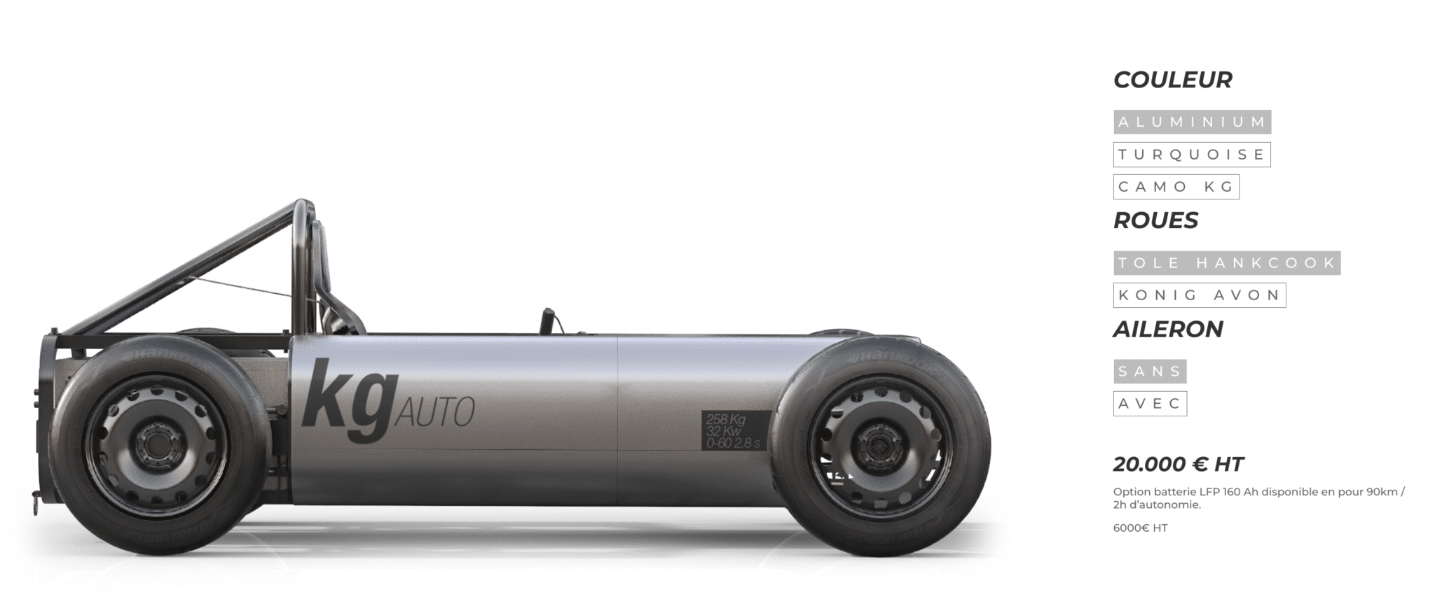 KG Automobile Le Tube : le 0 à 60 km/h en 2,8 s pour la voiture ...
