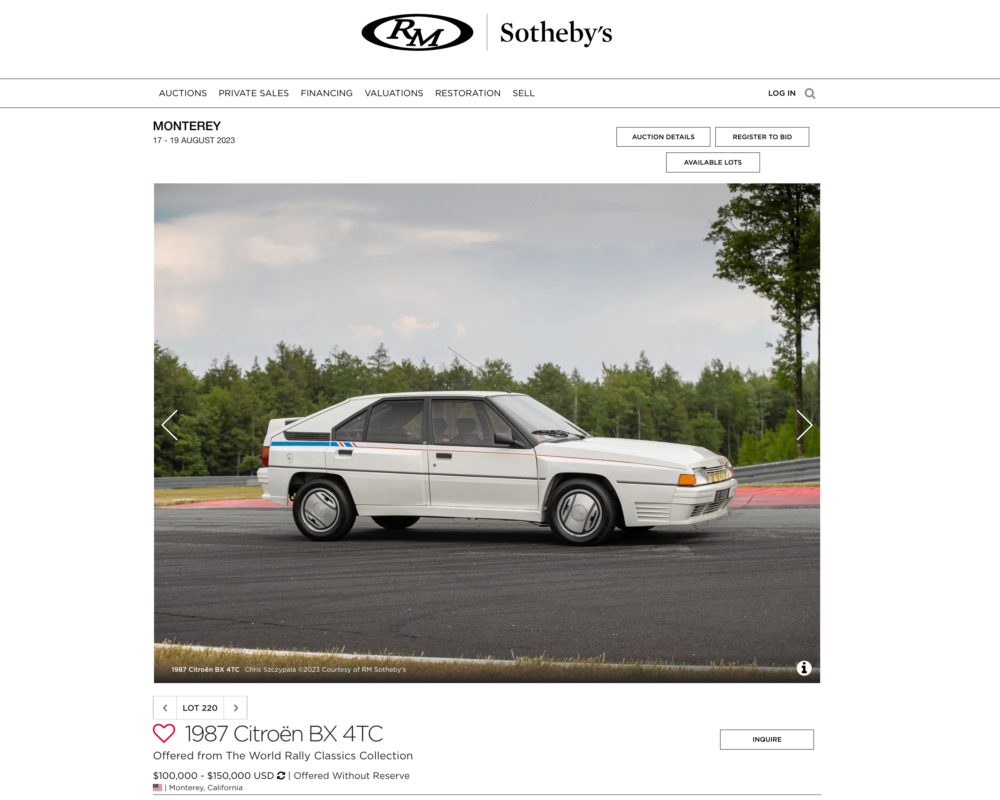 Citroën BX 4TC : une rare youngtimer à vendre - Les Voitures