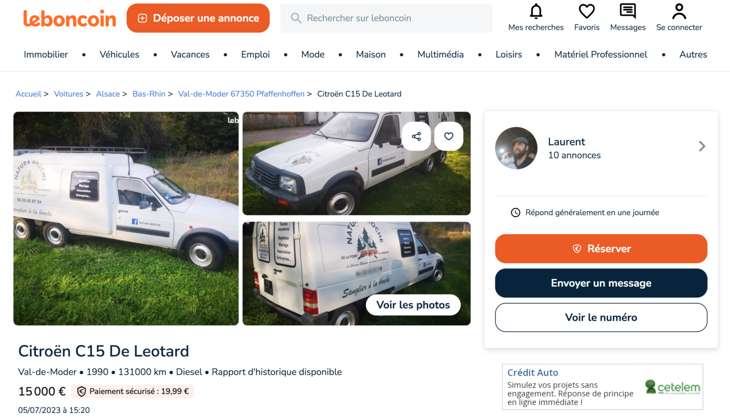 Citroën C15 6 roues : un rare exemplaire à vendre sur leboncoin - Les ...