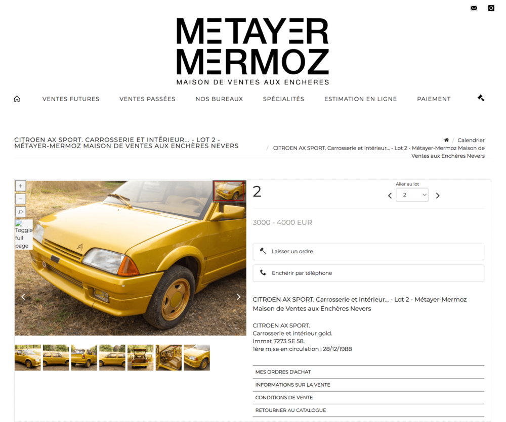 Citroën AX Sport : une rare version "Gold by Heuliez" à vendre - Les ...