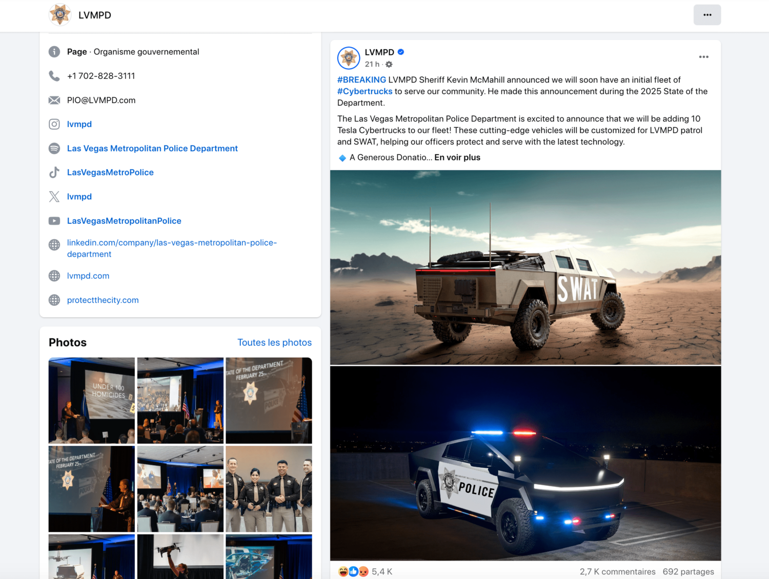 Tesla Cybertruck : les nouveaux véhicules électriques de la police de ...