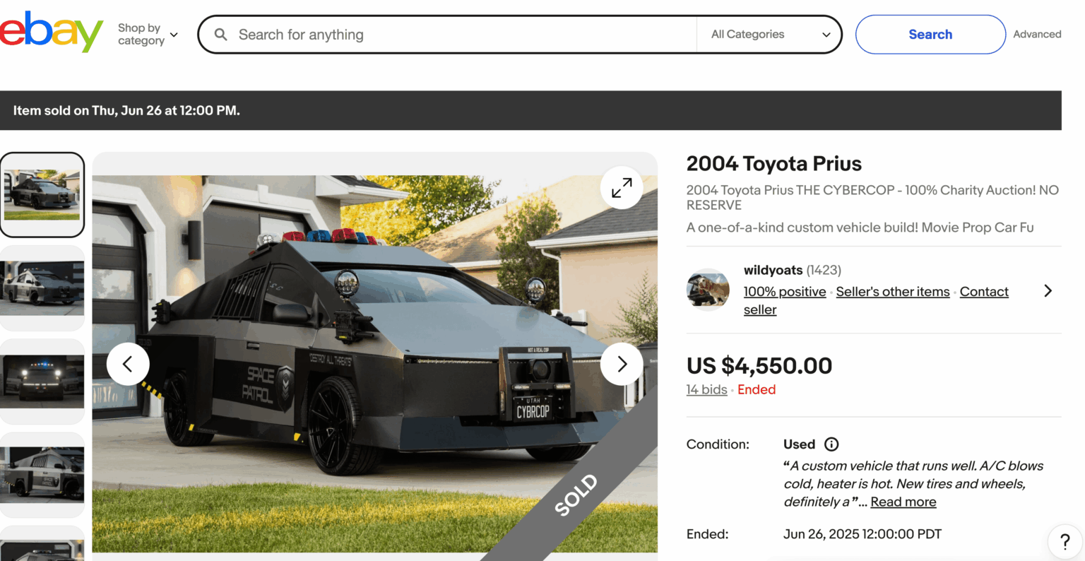 Cybercop : Toyota Prius transformée en Tesla Cybertruck digne de ...